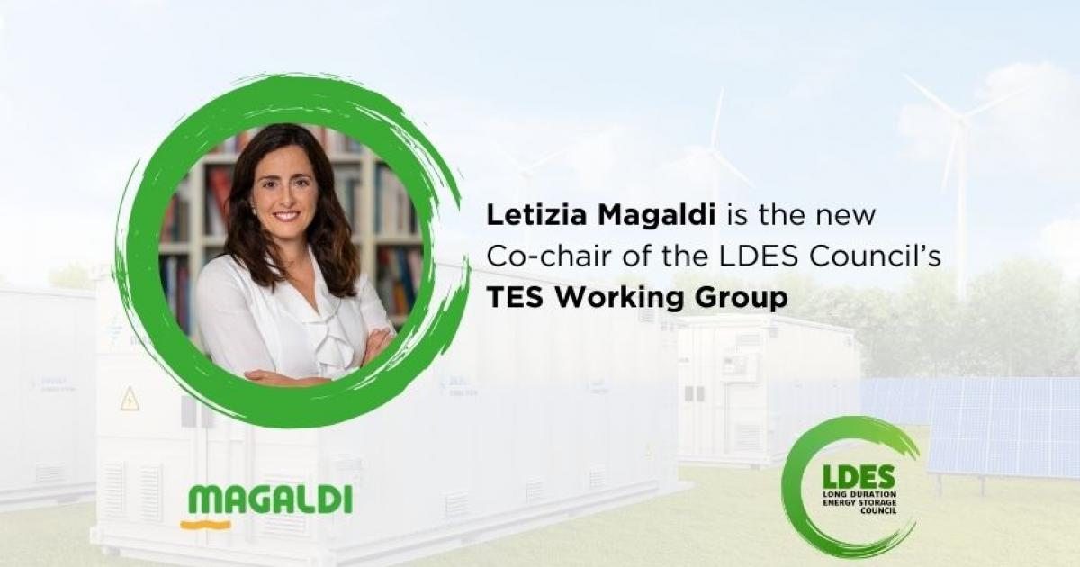 Magaldi Green Energy announces the appointment of Letizia Magaldi as Co-chair of the LDES ...
